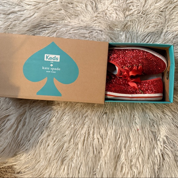Keds | Shoes | Keds Womens Sparkly Red Sneakers | Poshmark